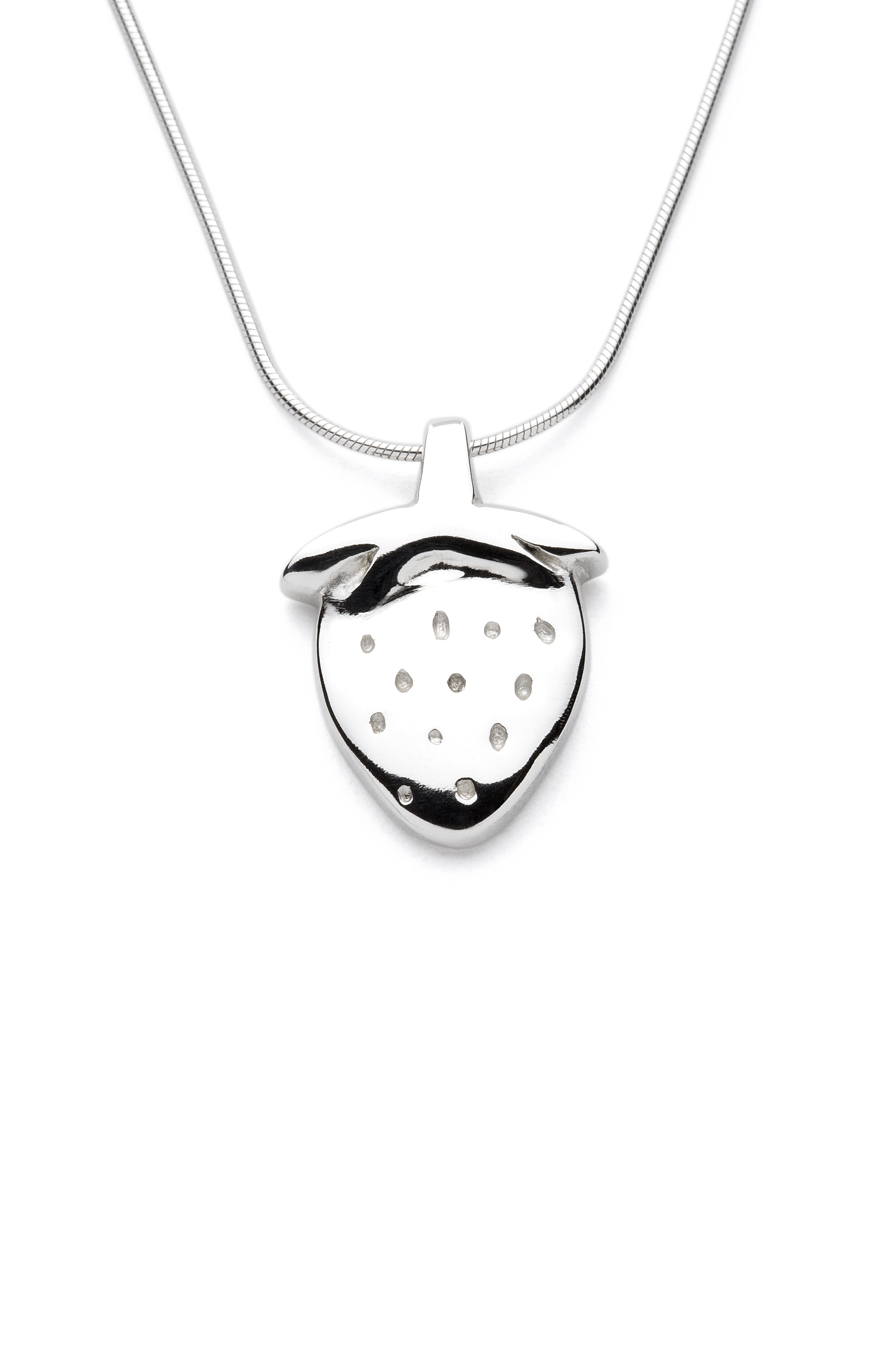 Strawberry - Handmade Sterling Silver Pendant By Purplefish Designs on ...